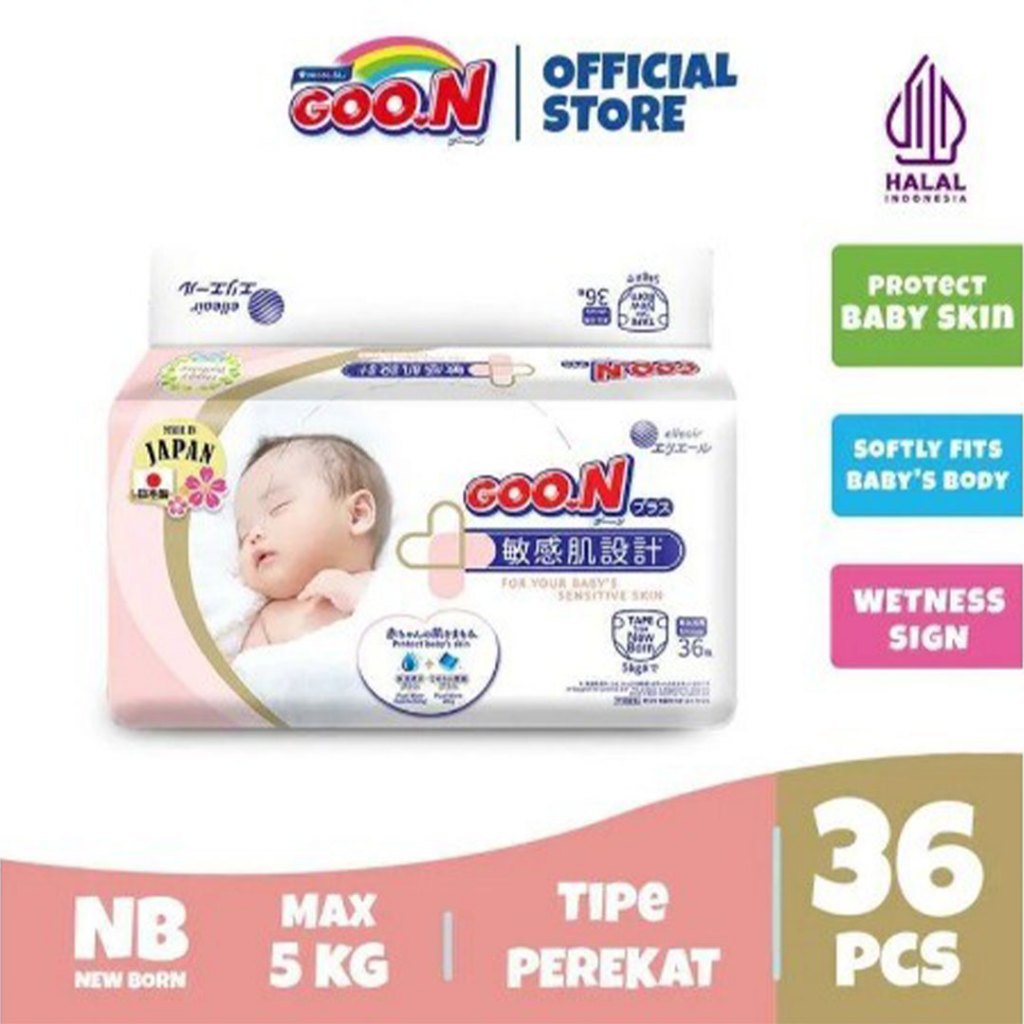 Jual PROMO!! GOON Popok Bayi Perekat Premium Plus NB 36 Max. 5kg / Pampers bayi baru lahir Promo ...