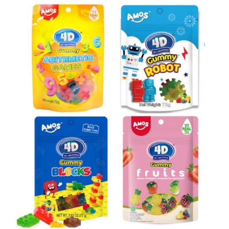 Jual Amos 4D Gummy Blocks Permen Jelly Permen Lego Kenyal | Shopee ...