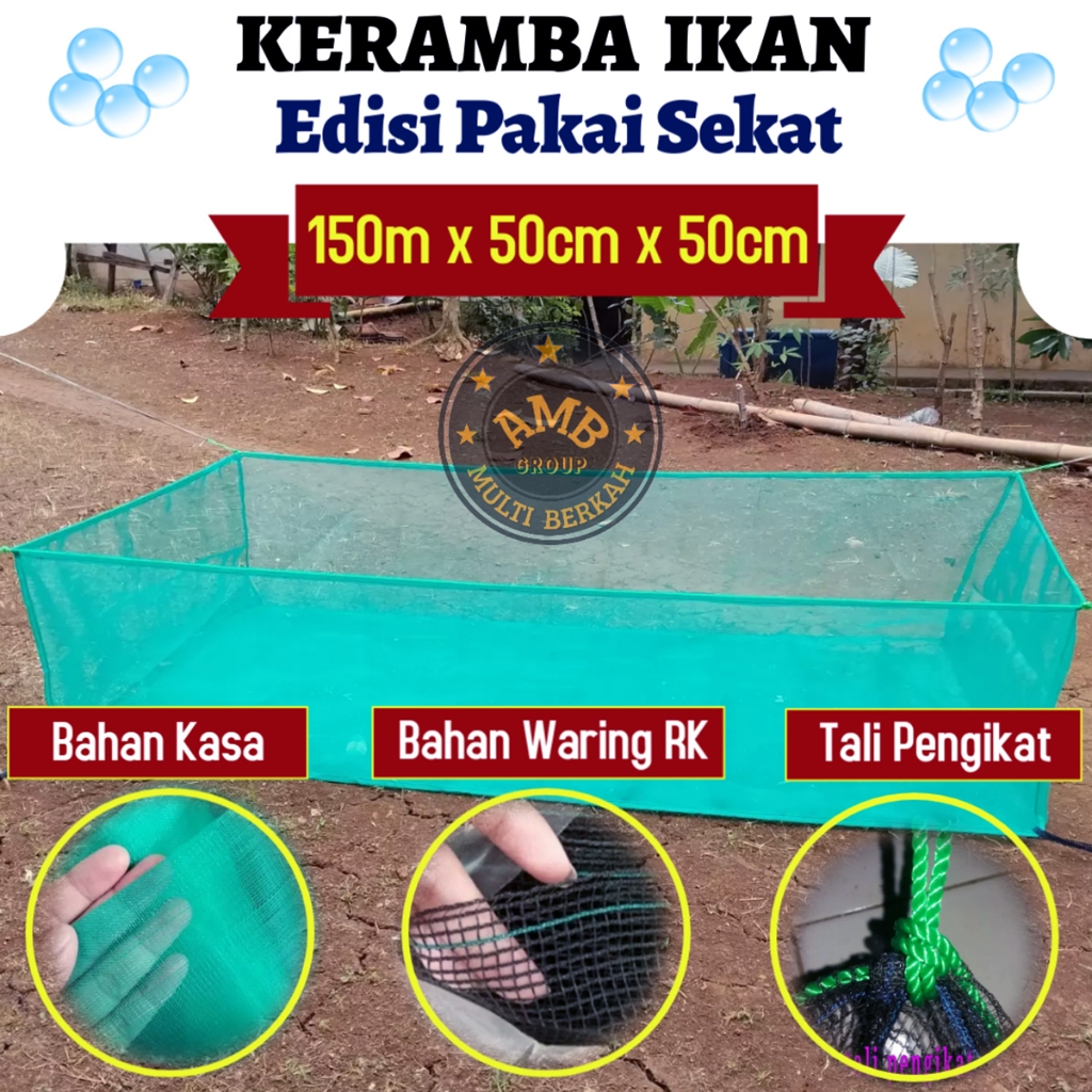 Jual Keramba Ikan Jaring Apung Siap Pakai Bahan Kasa dan Waring Anti ...