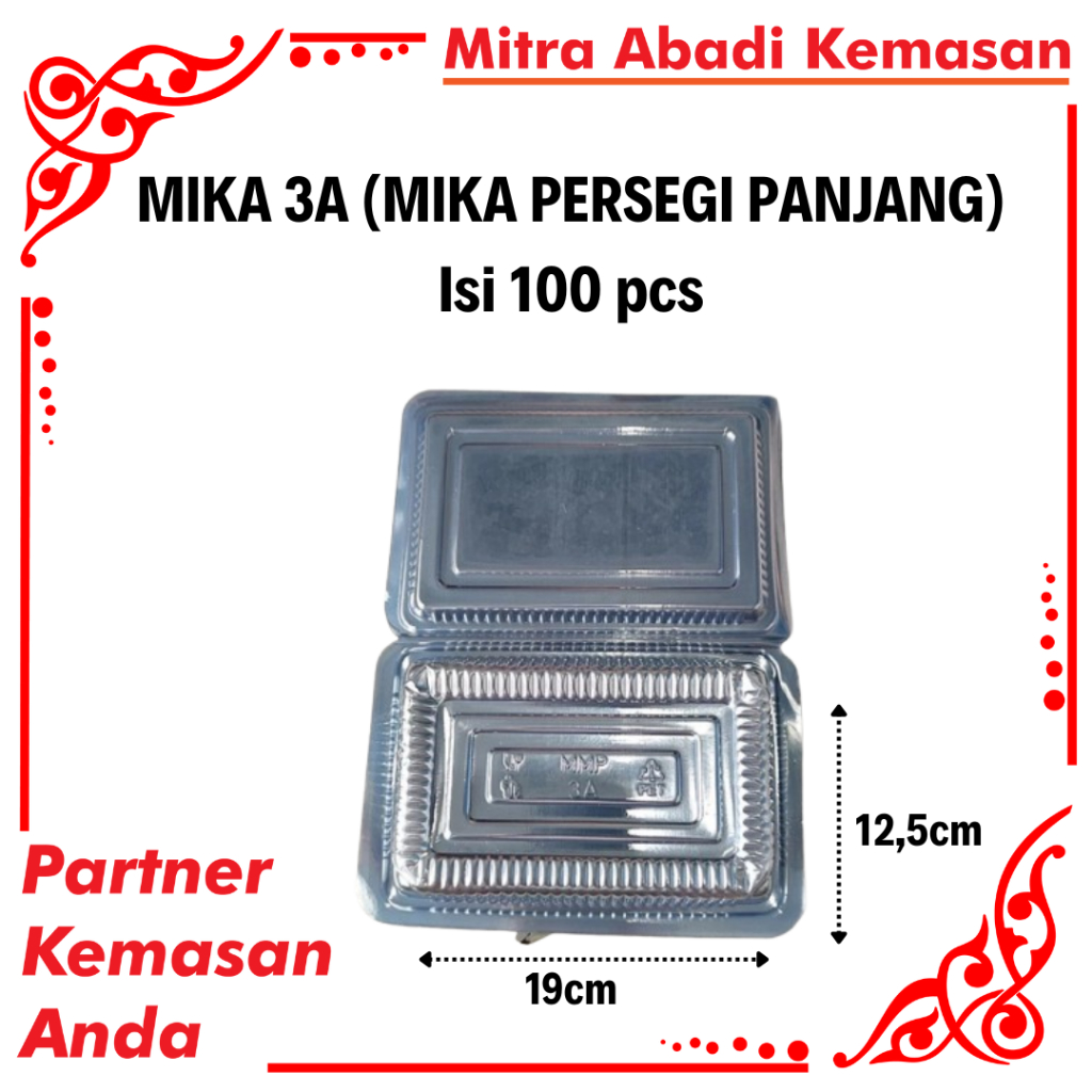 Jual MIKA PERSEGI PANJANG ISI 100 PCS | MIKA 3A MMP | MIKA MAKANAN ...