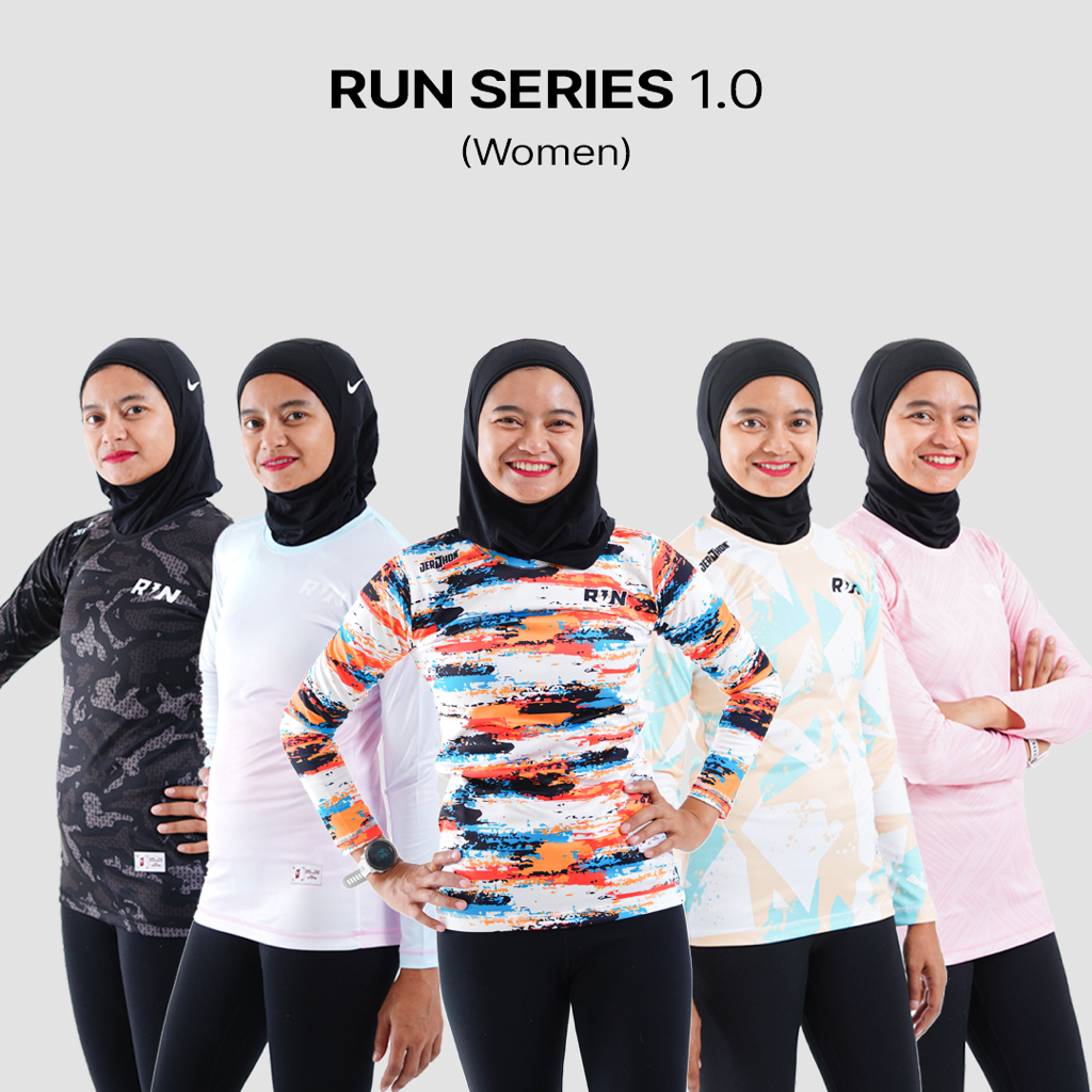 Jual Jerjhon Jersey Lari Women Slimfit Lengan Panjang - Run Series Fun ...