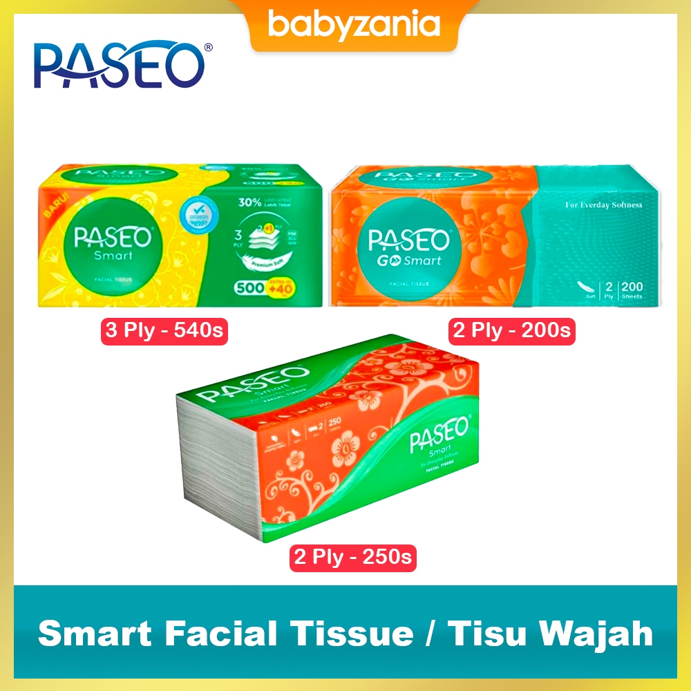 Jual Paseo Smart Facial Tissue / Tisu Wajah - 200s 250s 540s | Shopee ...