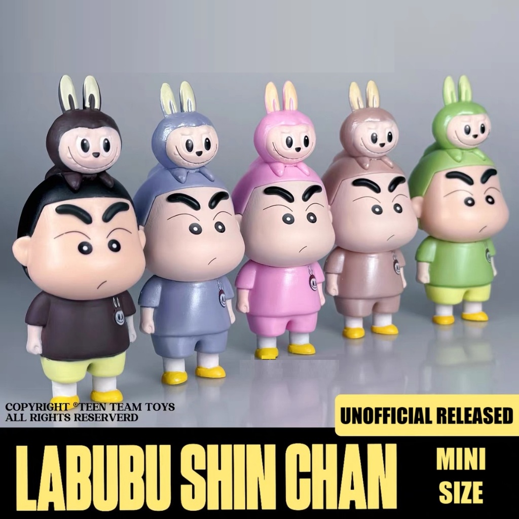 Jual MINI SIZE 14CM Figure Labubu x Crayon Shin-Chan SHINCHAN SINCHAN ...