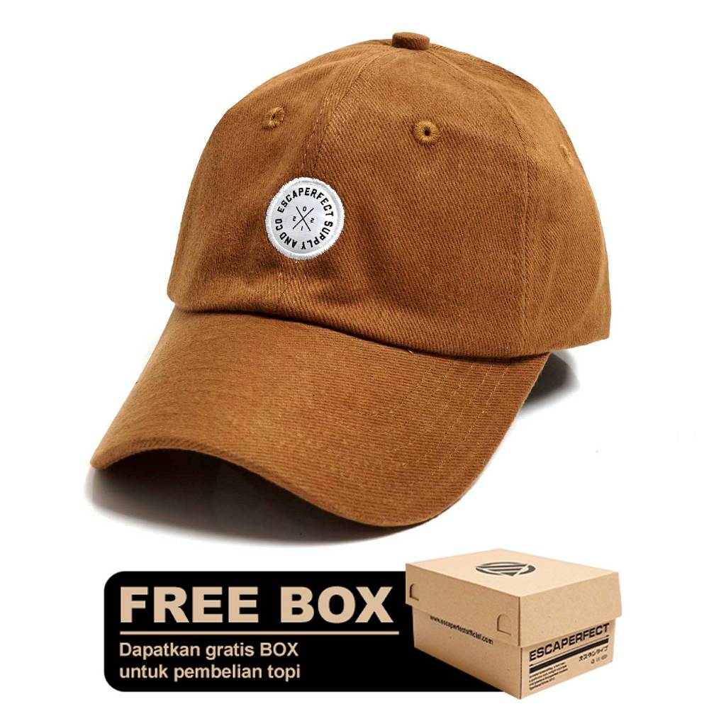 Jual Escaperfect Polo Cap Azura - Brown Topi Pria | Shopee Indonesia