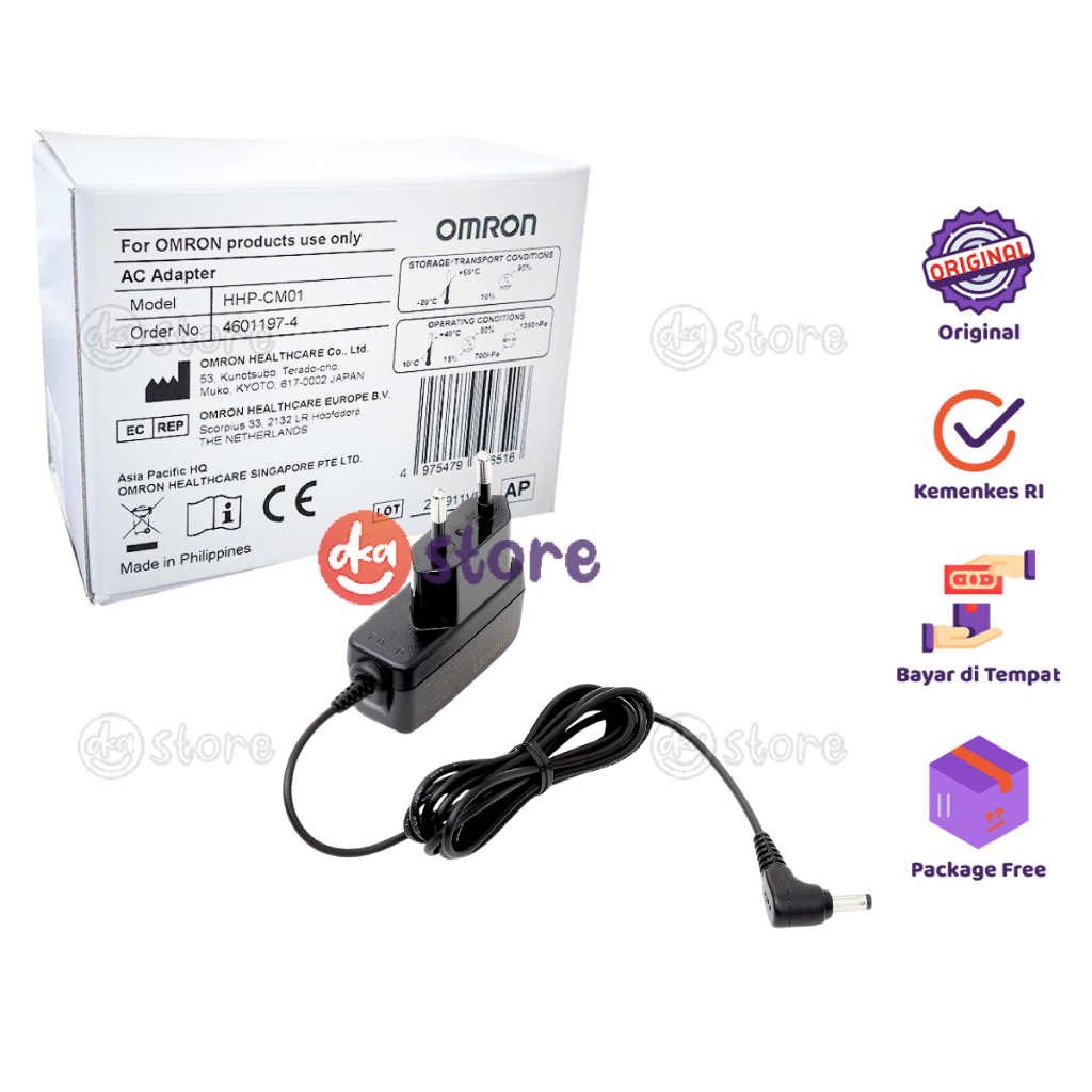 Jual Adaptor Tensi Omron Ori Tipe HHP-CM01 / Adapter S AC Tensimeter Digital | Shopee Indonesia
