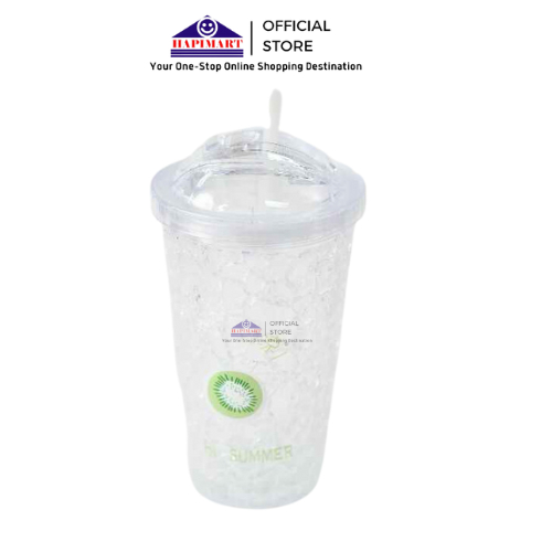 Jual Mug Gel Double Wall Gel Freezer Minuman Tumbler dengan Tutup dan ...