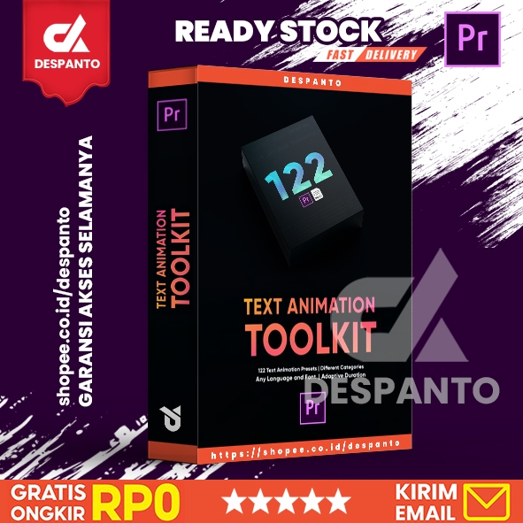 Jual [PP1010] TEXT ANIMATION TOOLKIT +122 Premiere Pro + After Effects | Text Animation Presets ...