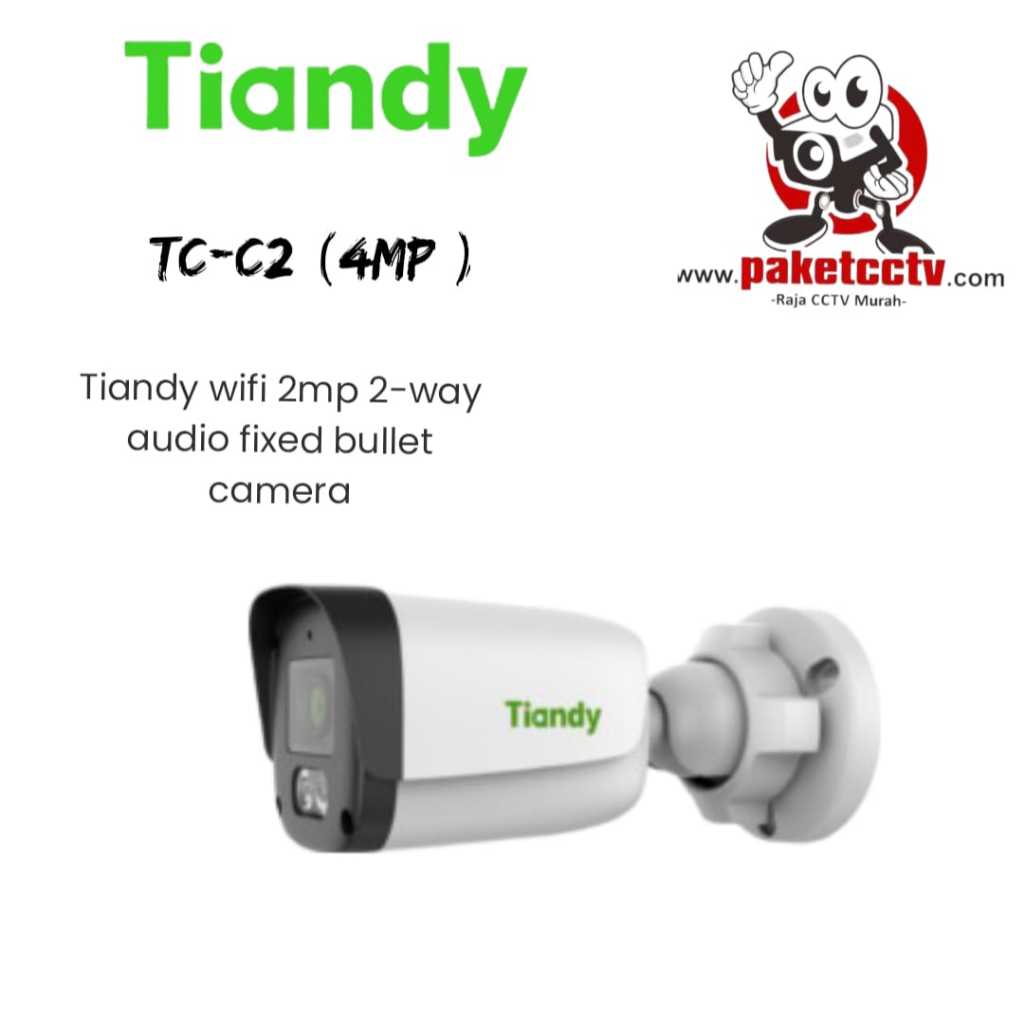 Jual TIANDY TC-C2 4MP WIFI 2-WAY AUDIO FIXED BULLET CAMERA | Shopee ...