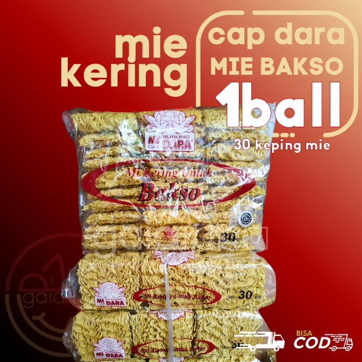 Jual MIE BAKSO Kering 1pak isi 30KEPING cap mie burung dara by GaiaRasa ...