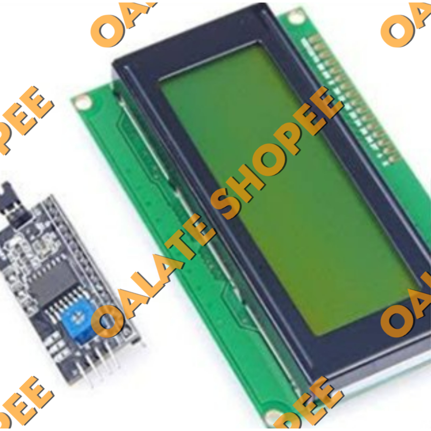 Jual Lcd 2004 20X4 I2C Hijau Display Lcd 2004 I2C Green Esp32 Uno R3 ...