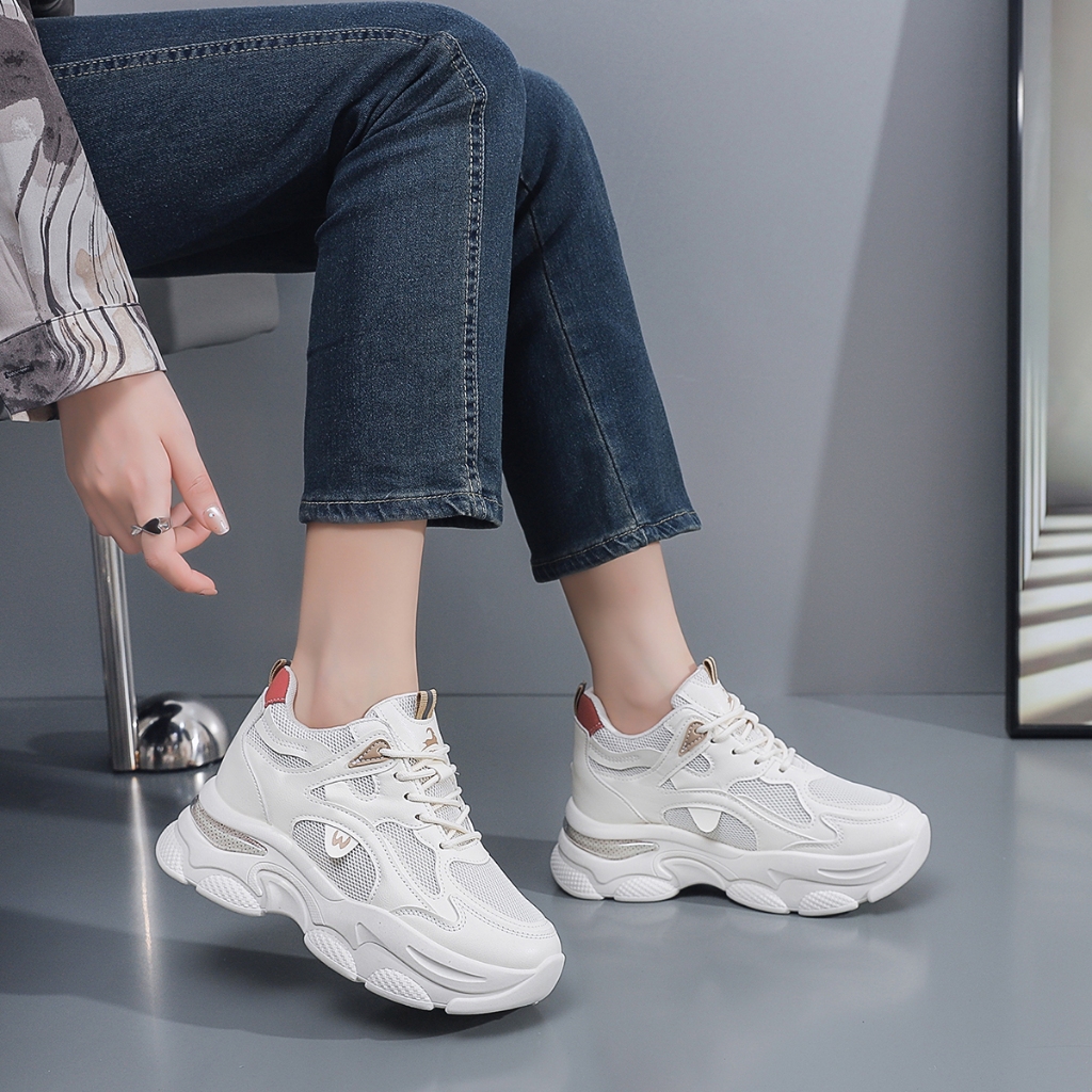 Jual LURAD Sneakers Wanita Tinggi Kasual BL8242 Chic Simple Sepatu ...