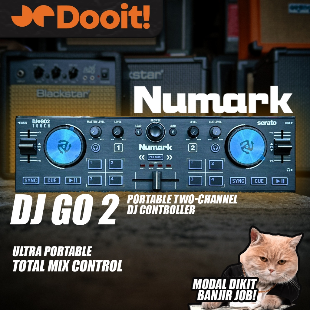 Jual Numark DJ2GO2 DJ2 Go2 Touch 2 channel Serato Pocket DJ Controller ...