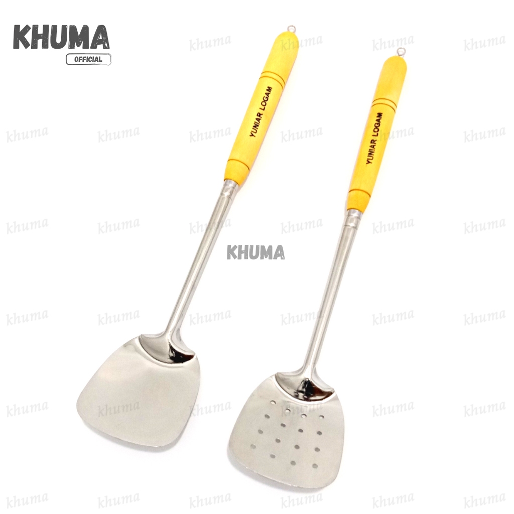 Jual SPATULA BESAR / SODET BESAR / SUTIL BESAR STAINLESS GAGANG KAYU ...