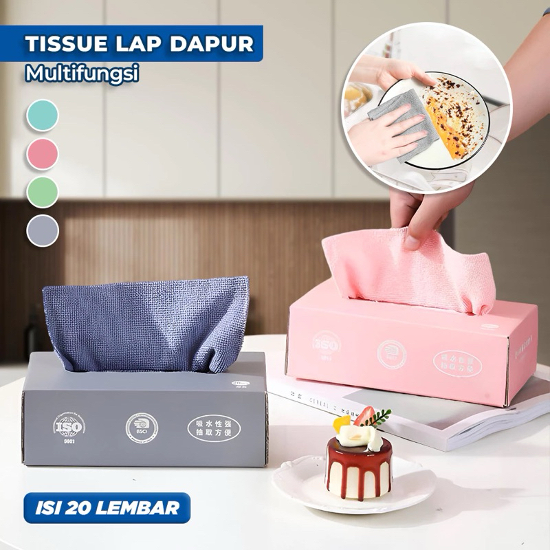 Jual MMS Kain Microfiber Kotak / Tisue Dapur Multifungsi Isi 19Lembar ...