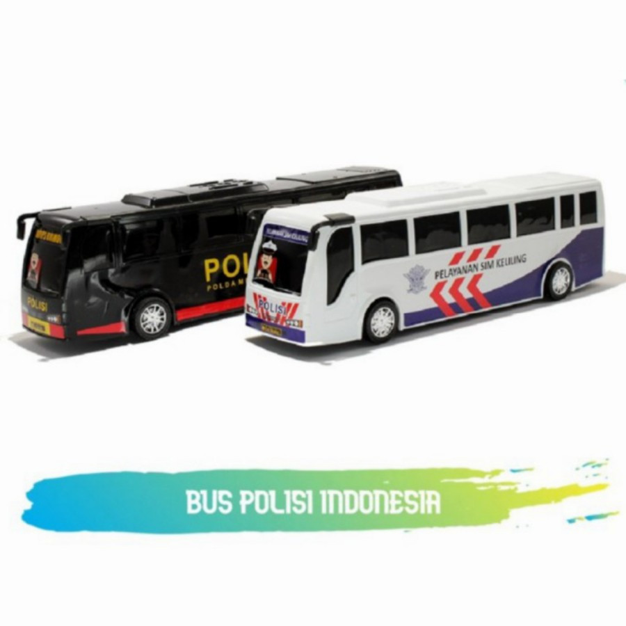 Jual Mainan Bus Polisi Besar Brimob Murah / Miniatur Diecast Mobil Bus ...