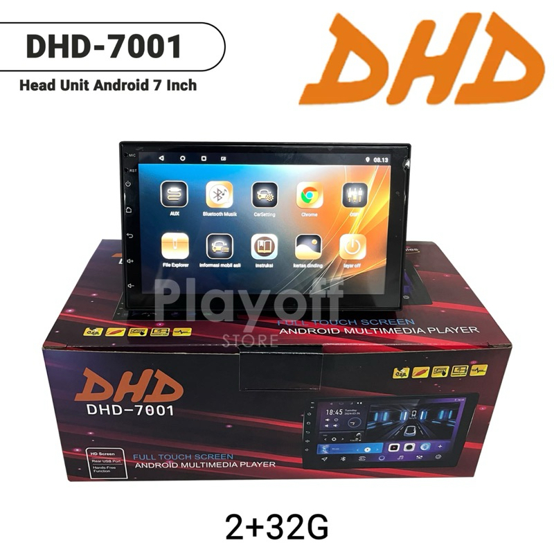 Jual Carplay Head Unit ANDROID 7 INCH Double Din DHD-7001 GPS ...