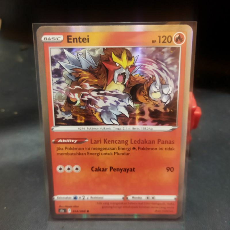 Jual Pokemon TCG Indonesia Entei holo foil s11a 014/068 R original | Shopee Indonesia