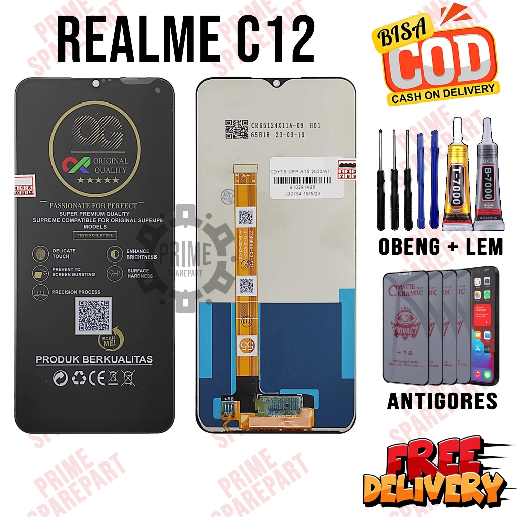 Jual Lcd REALME C12 Original Oem Lcd Touchscreen REALME C12 Fullset ...