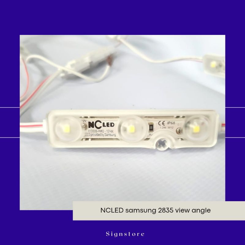 Jual Led Modul 3 Mata Ncled samsung 1.2 w 12 volt (white) | Shopee ...
