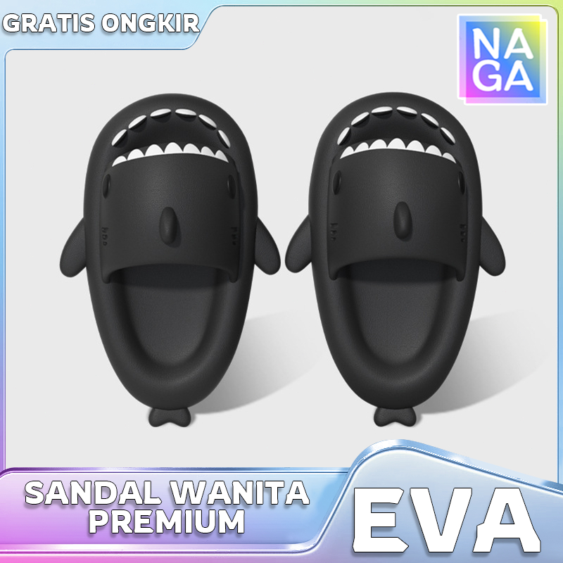Jual Sendal hiu dewasa wanita murah karet EVA Sandal slop wanita tebal ...