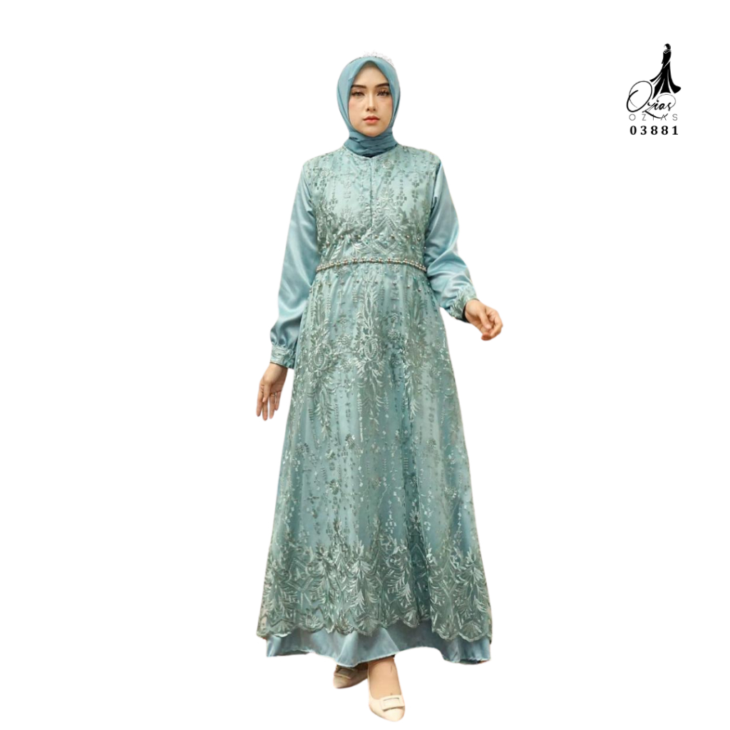 Jual Ozias - Gamis Tile 03881 Ld 105 I Gamis Mewah Wanita I Gamis Muslimah | Shopee Indonesia