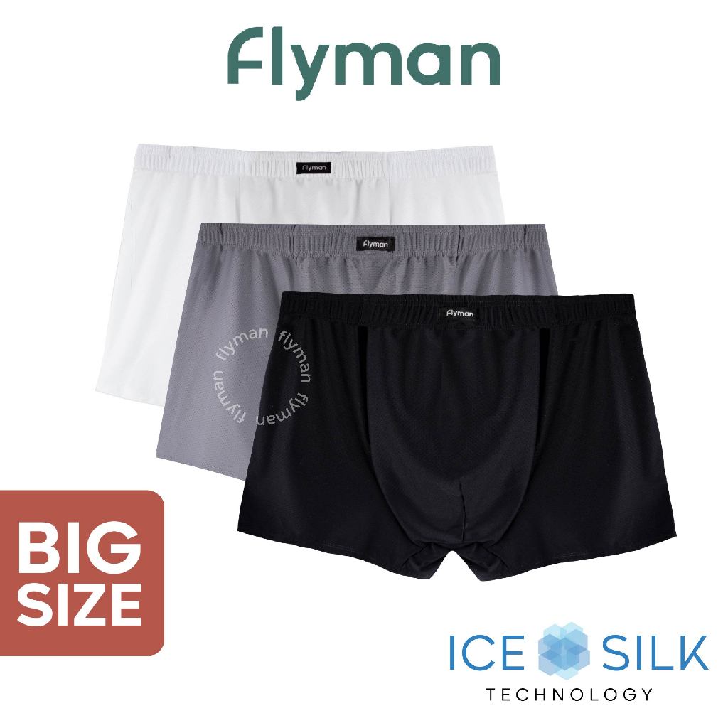 Jual Flyman Ice Silk Big Size Boxer 1 pcs FM 3471 | Shopee Indonesia