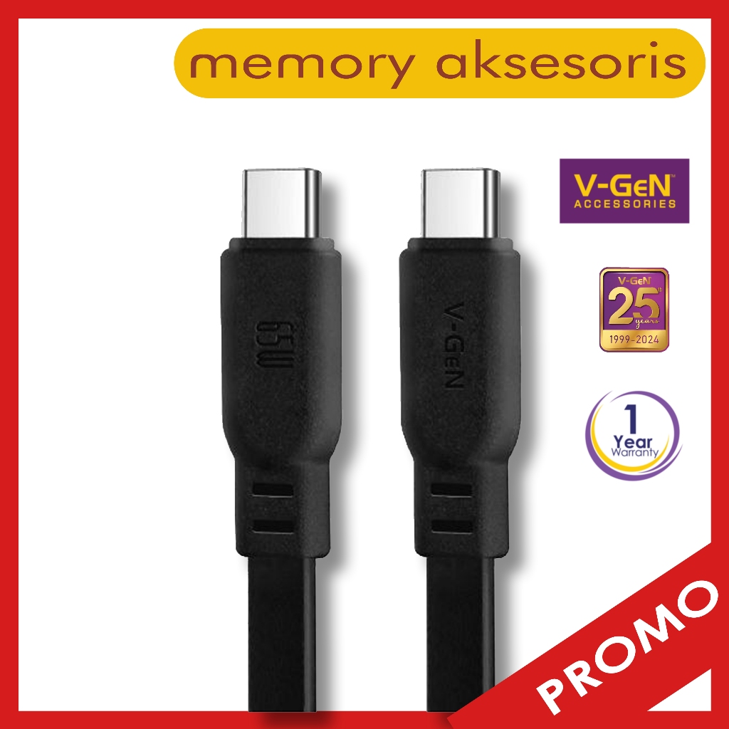 Jual Kabel Type C to Type C V-GeN VGC-25 65W QC4.0+ PD 1 Meter Fast ...