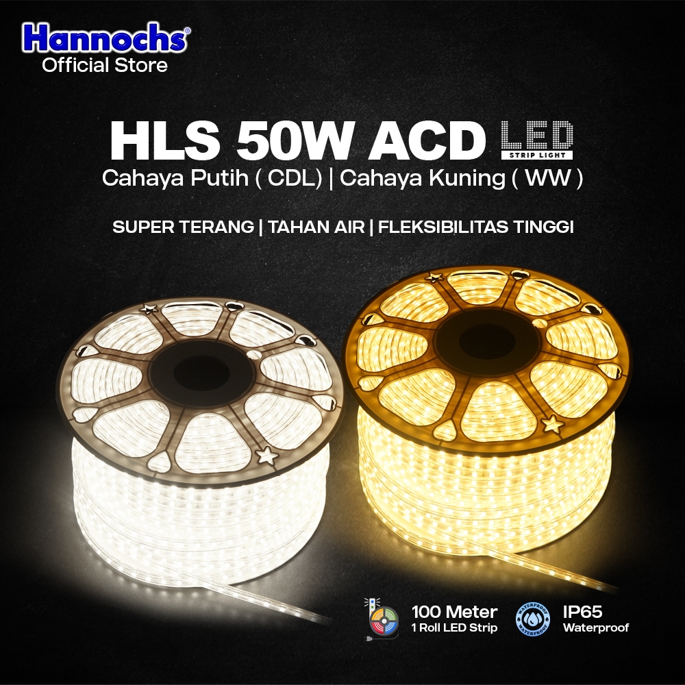 Jual Hannochs Strip LED HLS 50 ACD (100meter) AC 8W | Shopee Indonesia