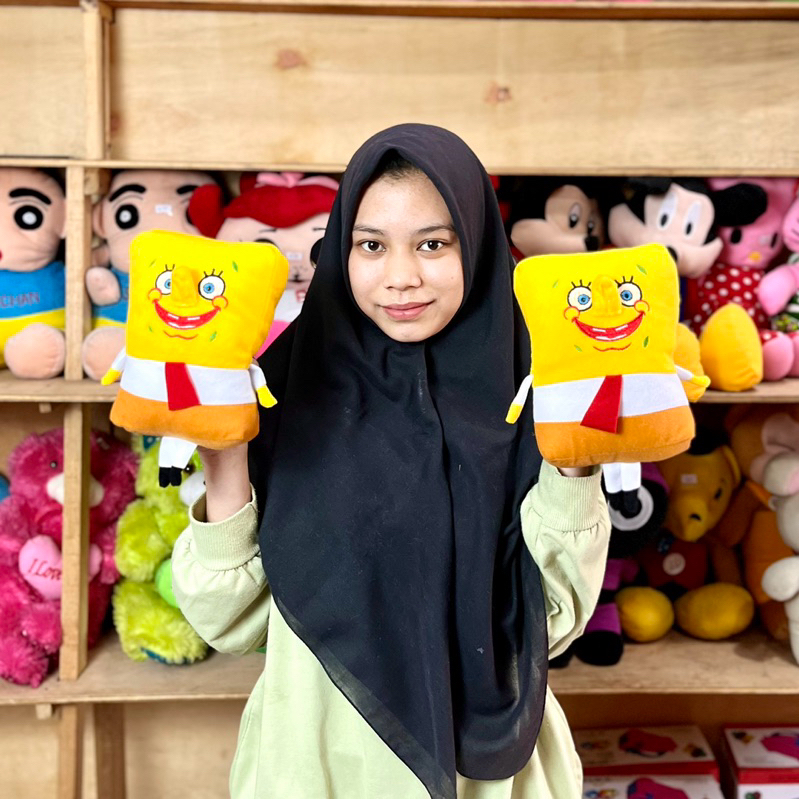 Jual Boneka Spongebob mini velboa lucu Squarepants boneka karakter ...