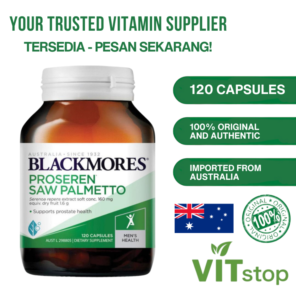 Jual Blackmores Proseren Saw Palmetto 120 Capsules (Suplemen Prostat ...