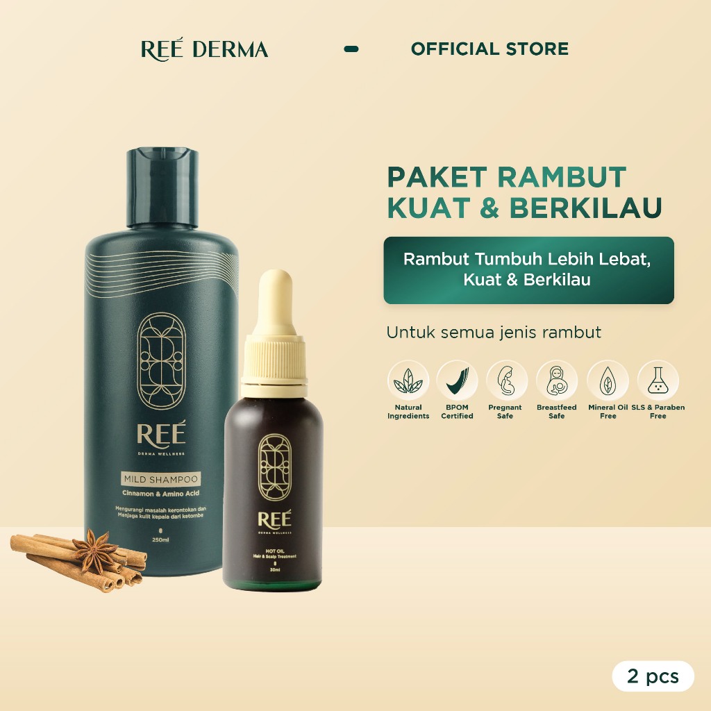 Jual Ree Derma Wellness - Bundle Special Price - Shampoo 250ml & Hot ...
