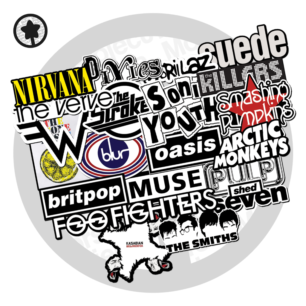 Jual STICKER PACK BAND BRITPOP | STIKER BAND BRITISH POP GRUNGE ...