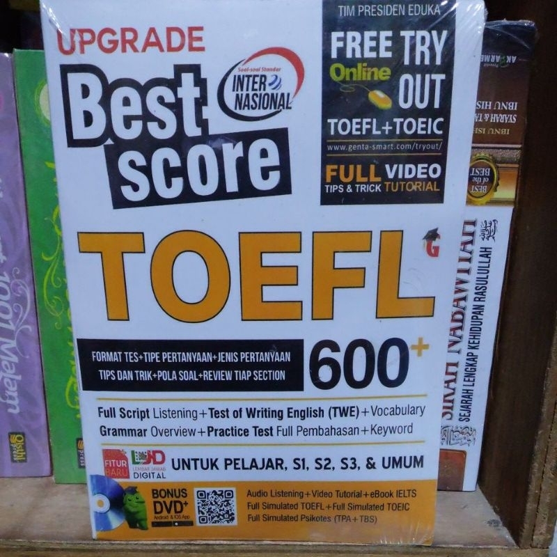 Jual Buku UPGRADE BEST SCORE TOEFL 600+ UNTUK PELAJAR, S1, S2, S3 ...