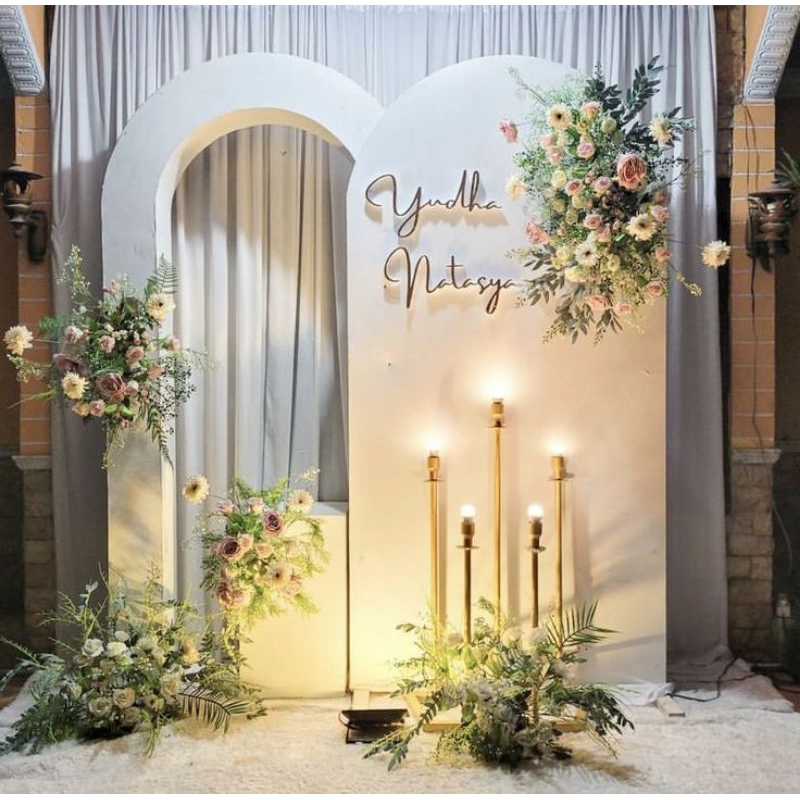 Jual backdrop pelaminan/backdrop pernikahan/backdrop wedding/backdrop ...