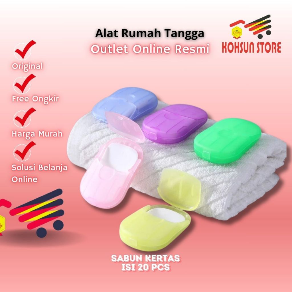 Jual Kohsun 2 | Paper Soap Travelling Multifungsi / Sabun Kertas Cuci ...