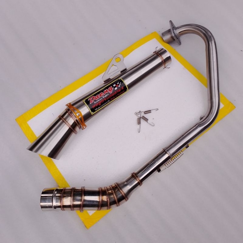 Jual Open Canister Daeng sai4 Conical exhaust 1 set Big elbow for Tmx ...