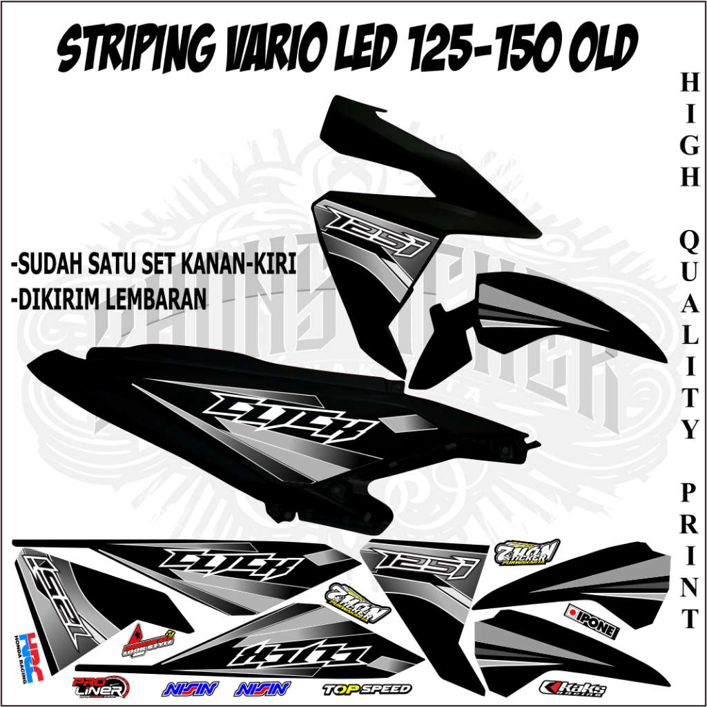 Jual STRIPING VARIASI MOTOR VARIO LED 125-150 OLD STIKER CLICK RACING ...