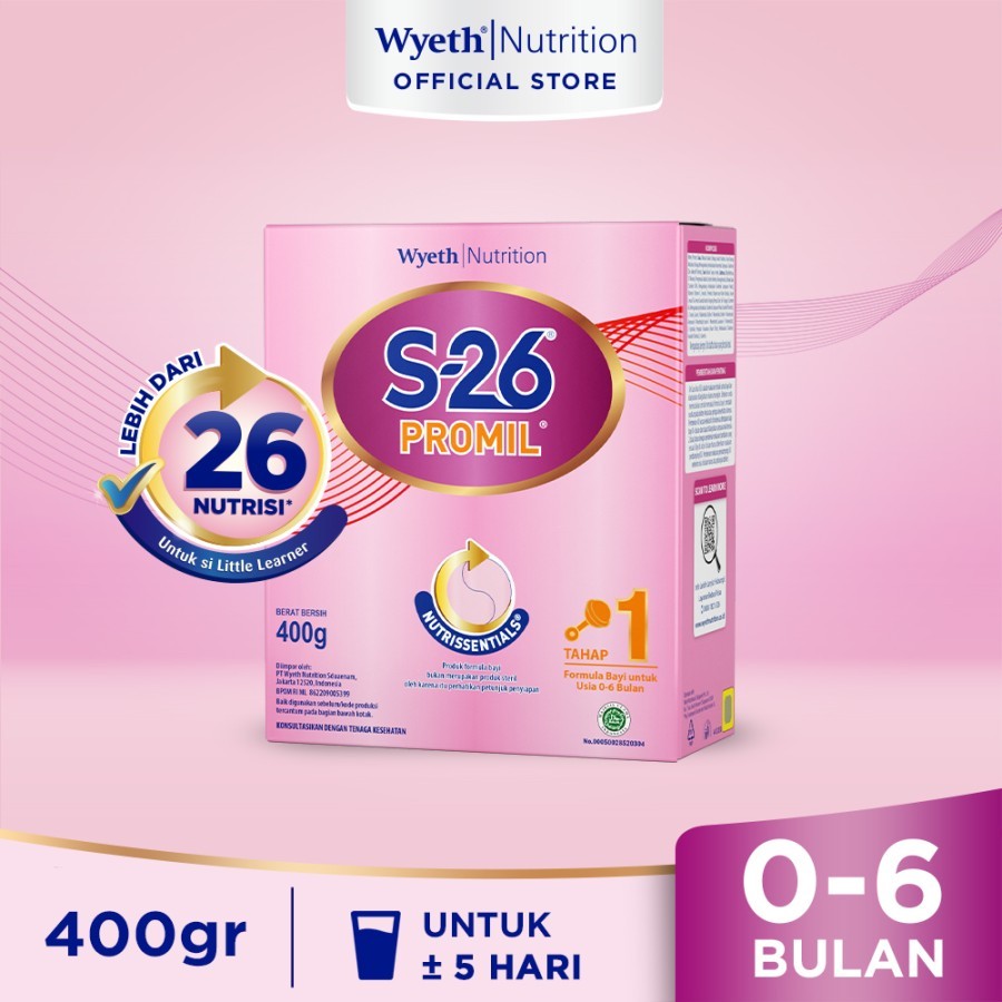 Jual Wyeth S26 Promil Tahap 1 400 gr | Shopee Indonesia