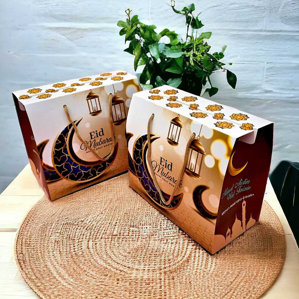 Jual [ ISI 10 PCS ] KOTAK HAMPERS IDUL FITRI - PAPER BAG LEBARAN - BOX ...
