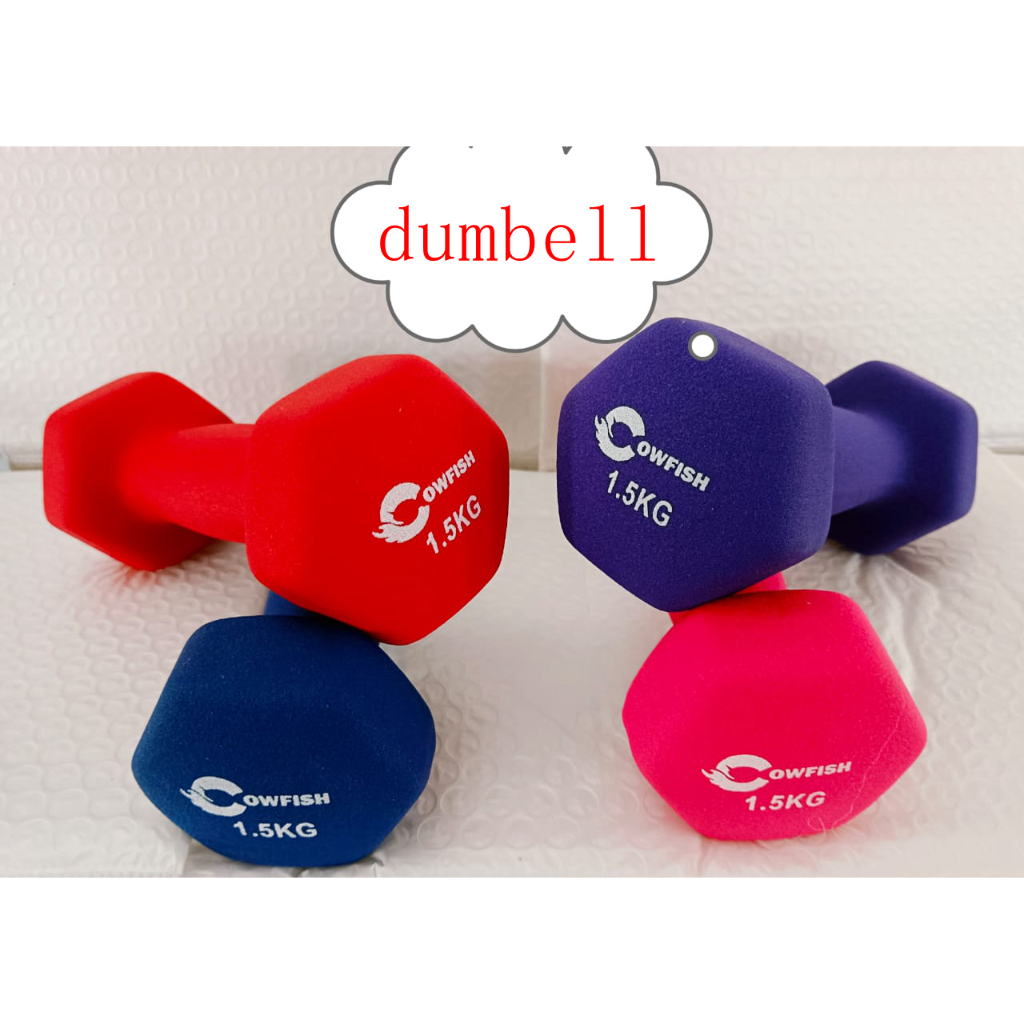 Jual dumbell barbel 1.5 kg mini dumbbell 1.5kg neoprene vinyl gym karet ...
