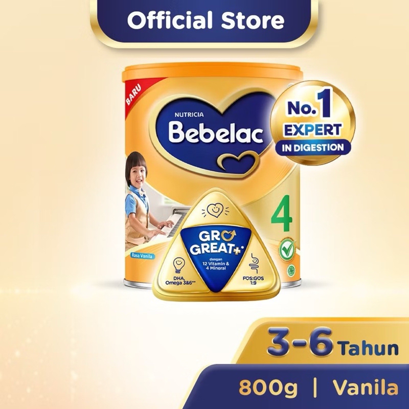 Jual BEBELAC VANILA TAHAP 4 800gr SUSU FORMULA UNTUK PERTUMBUHAN ANAK ...