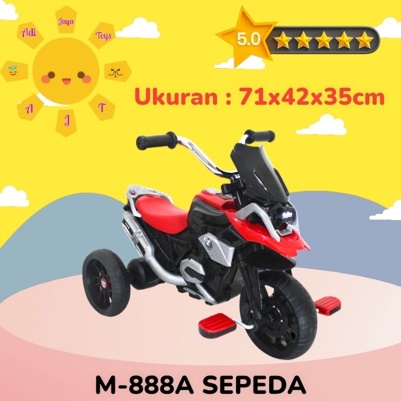 Jual Mainan Sepeda Anak Roda Tiga Musikal PMB M-888A dengan Ban Karet ...