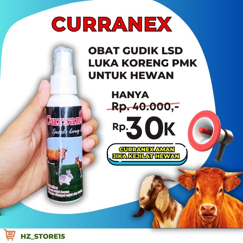 Jual CURRANEX OBAT SPRAY SCABIES GUDIK EKSIM GATAL KORENG SAPI KAMBING ...