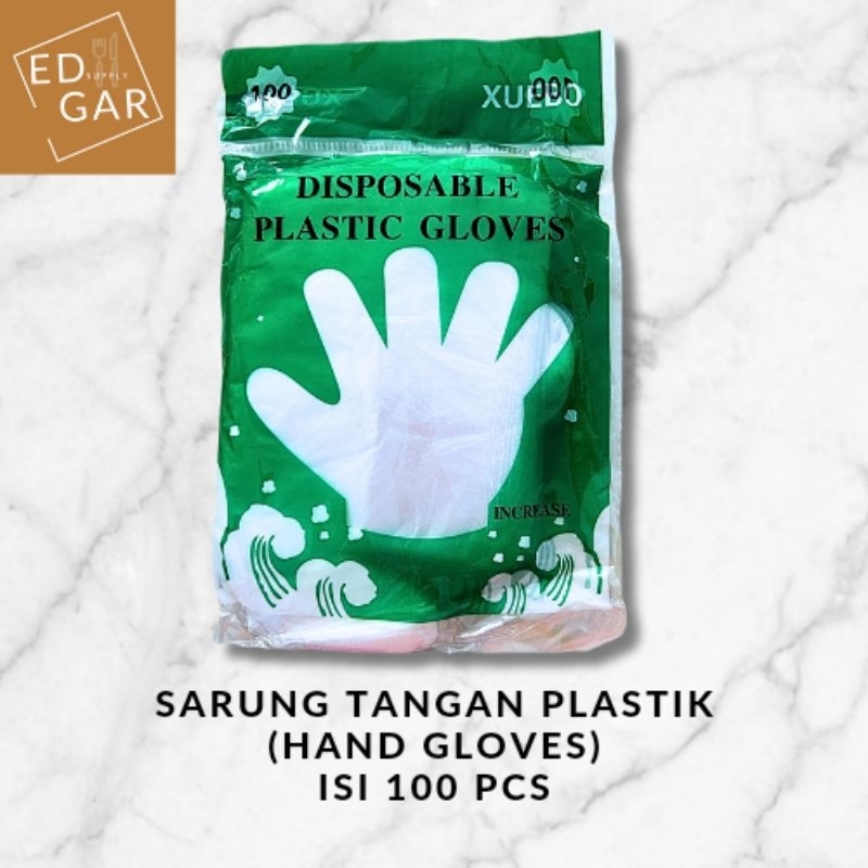 Jual sarung tangan plastik isi 100 pcs / hand gloves 100 pcs | Shopee Indonesia