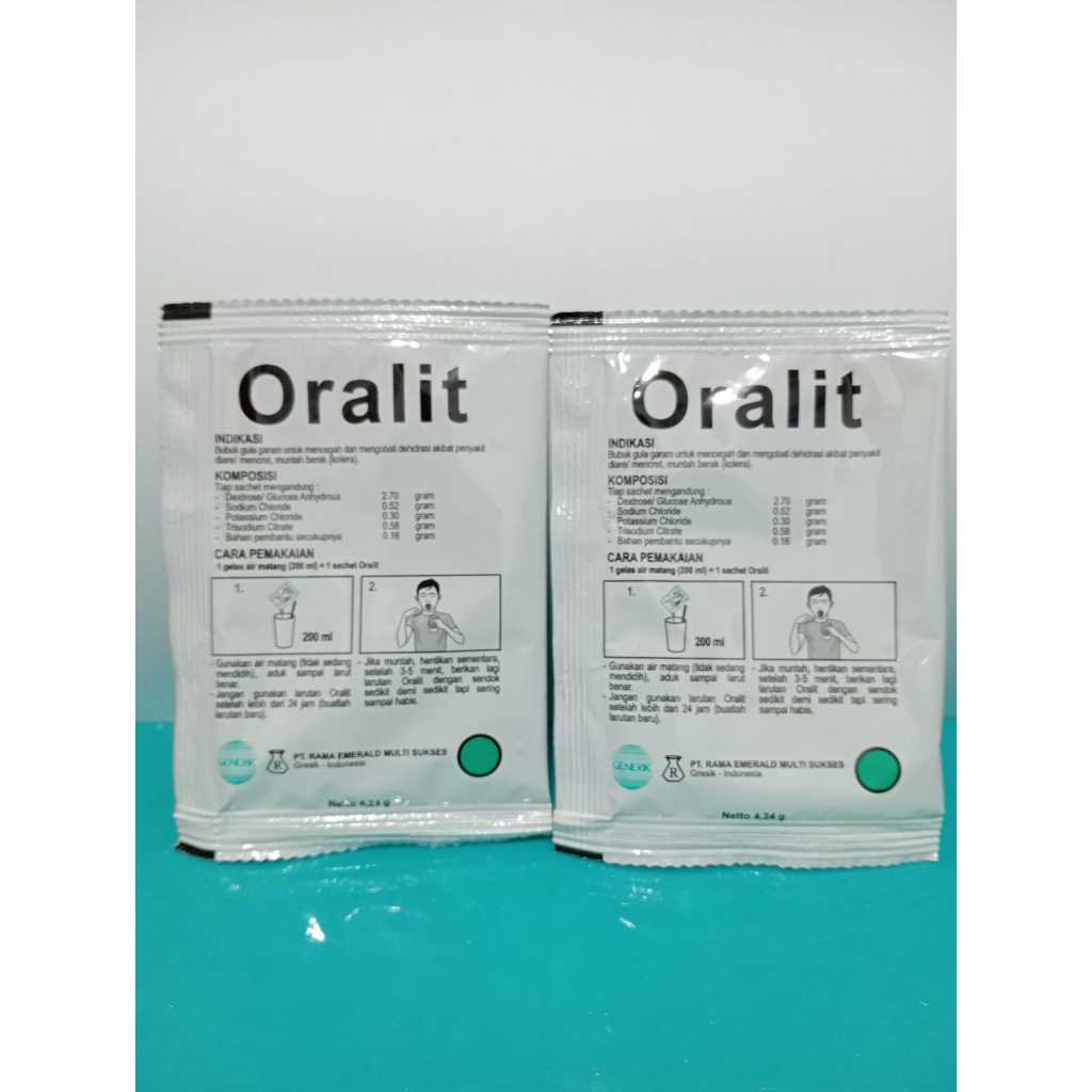 Jual Oralit Sachet isi 4,24 gram - pengganti cairan tubuh | Shopee ...
