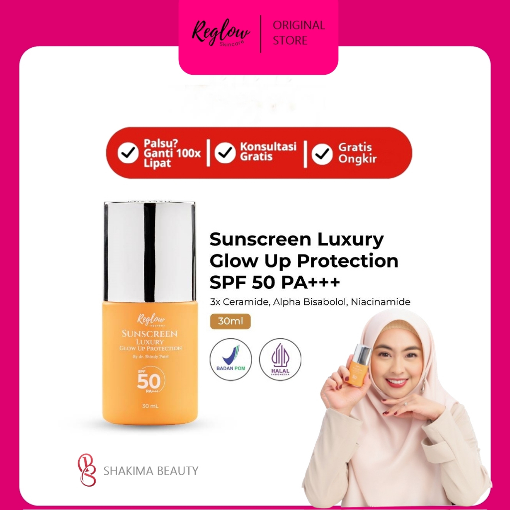 Jual Sunscreen Reglow Sunscreen Luxury Skincare Glow Up Protection SPF ...