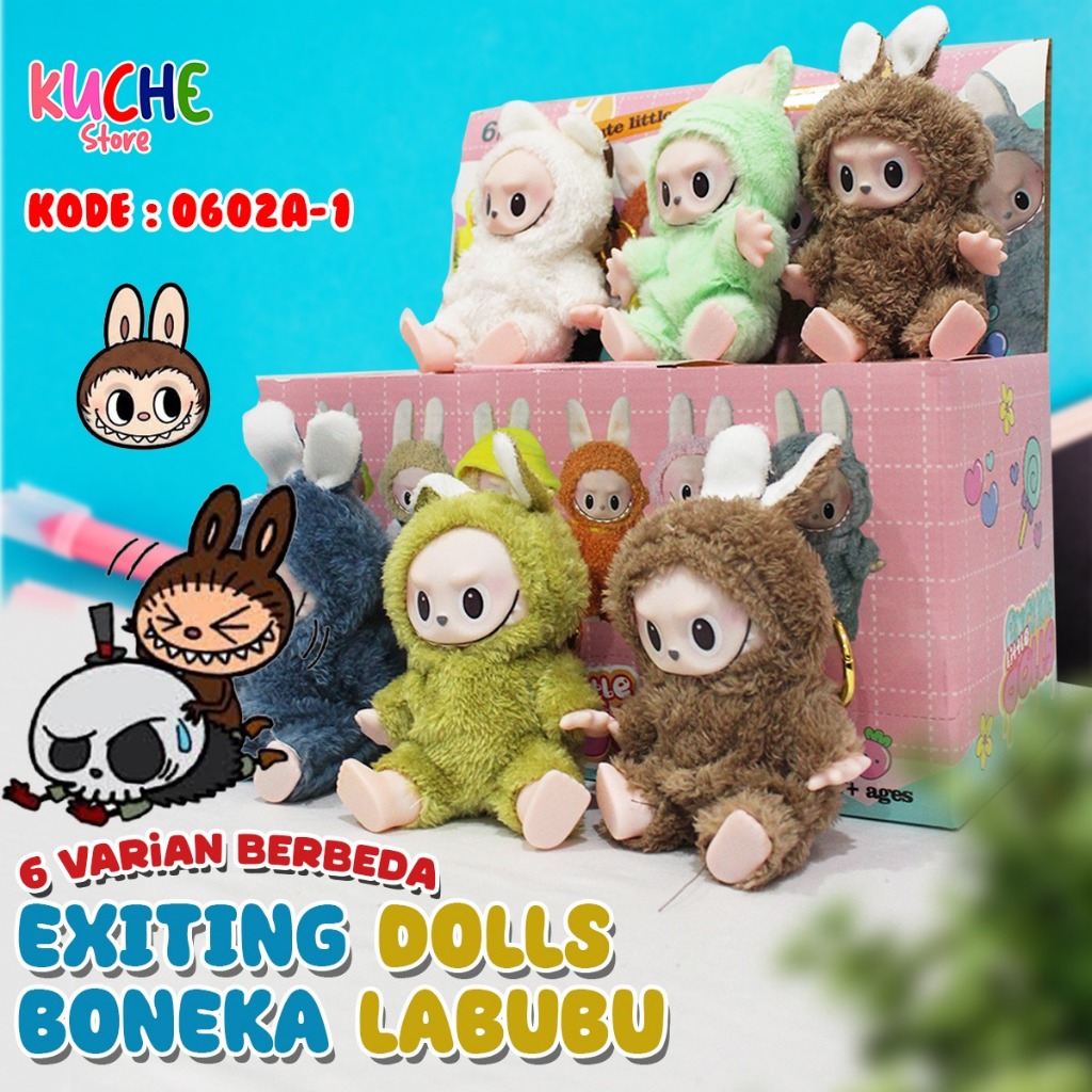 Jual 1/2 Generasi Pop Mart LABUBU Blind Box/Boneka Wajah Vinyl Macaron ...
