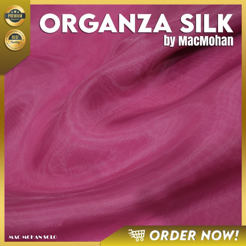Jual {Best Seller} Kain Kaca ORGANZA Polos Premium Per 0.5m Kain Satin ...