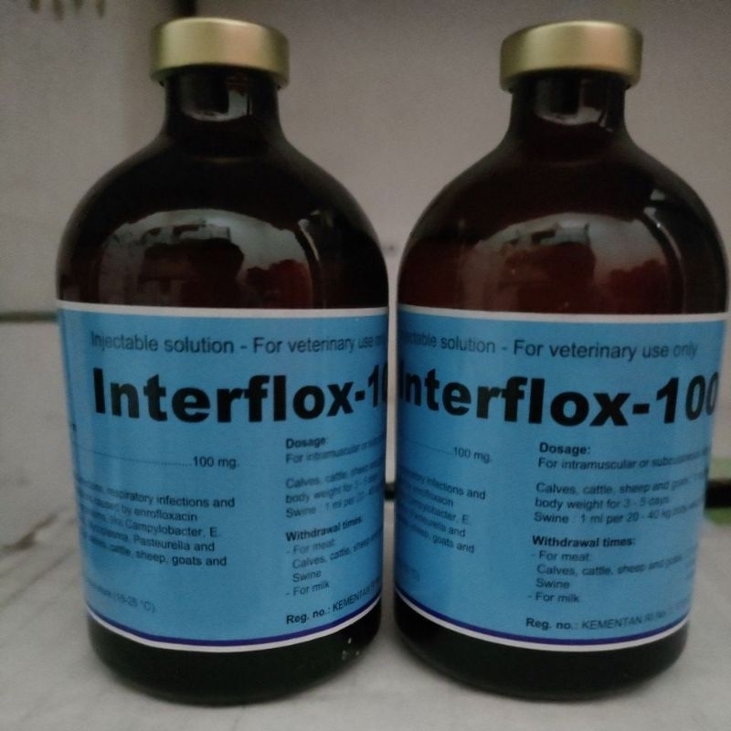 Jual Interflox-100 100 ml | obat injeksi pernafasan dan pencernaan ...