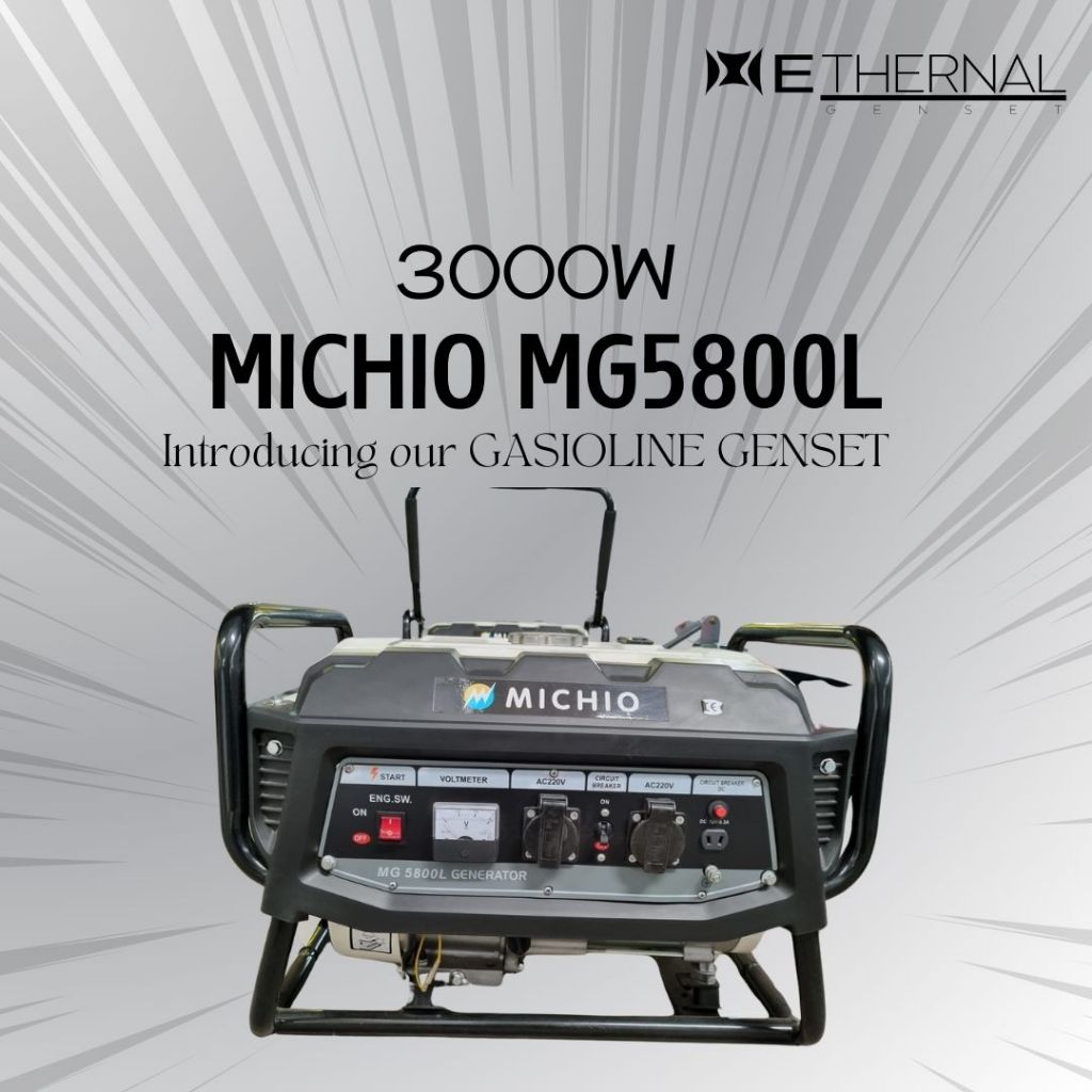 Jual Genset Michio MG5800L - 3000W, Generator Listrik Bensin | Shopee ...